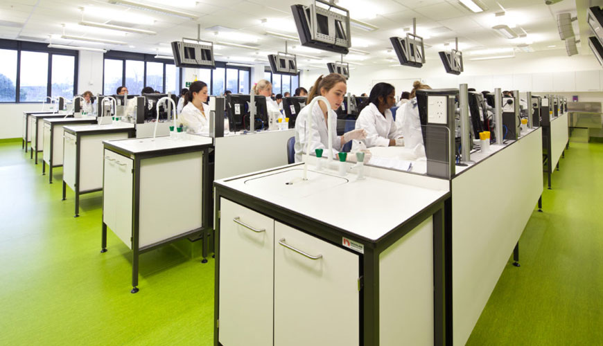 EN 13150 Eğitim Kurumlarındaki Laboratuvar Tezgahları - Boyutlar ...