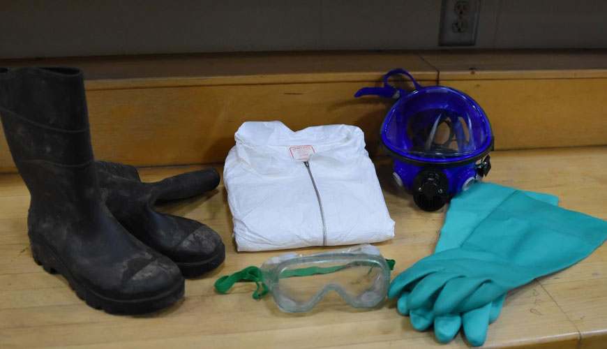 EN ISO 6529 防护服，化学防护测试